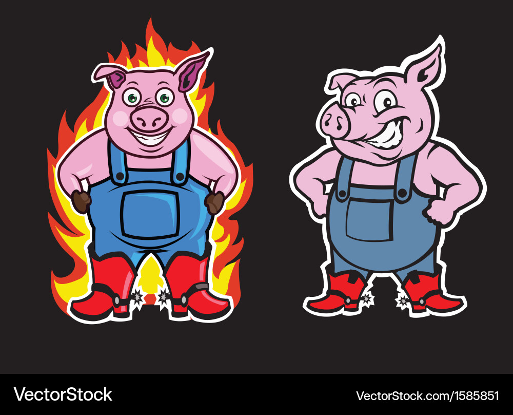 Pig mascot Royalty Free Vector Image - VectorStock