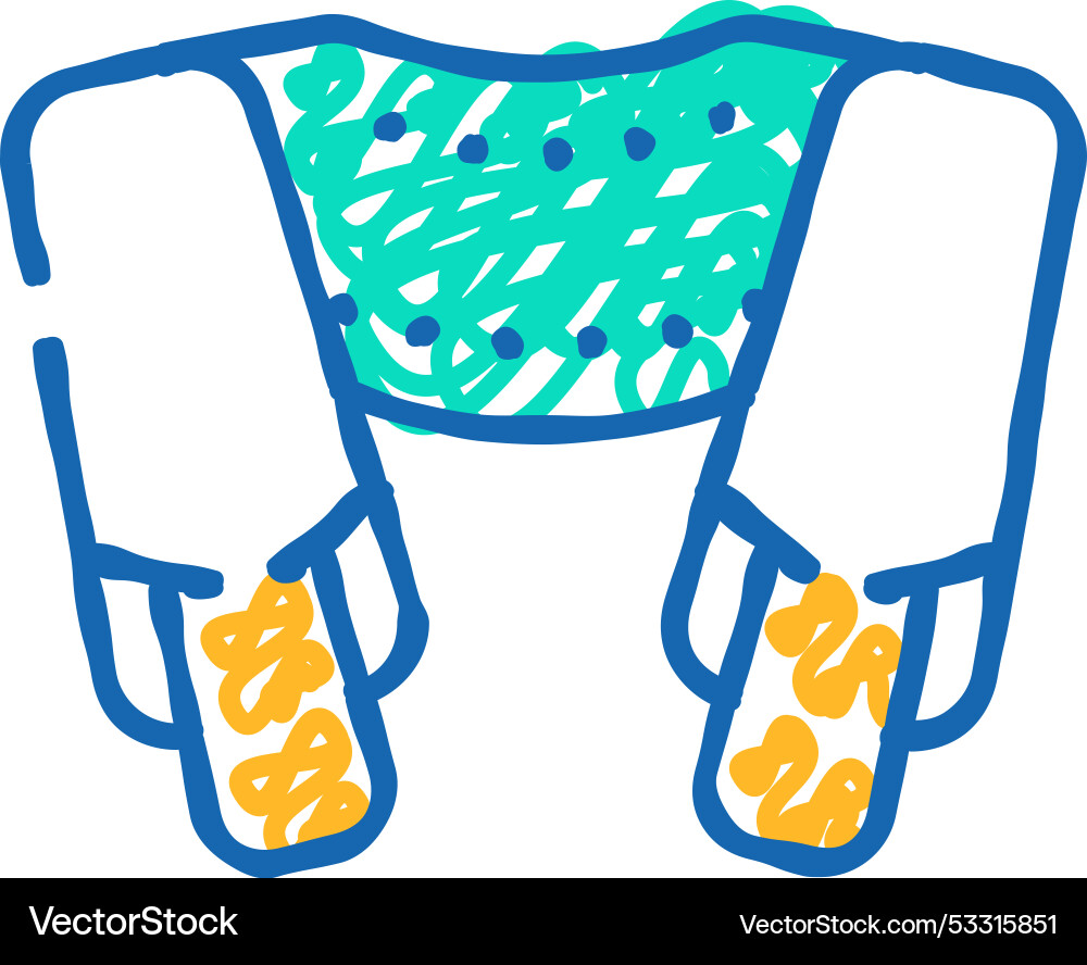 Shiatsu massager icon doodle Royalty Free Vector Image