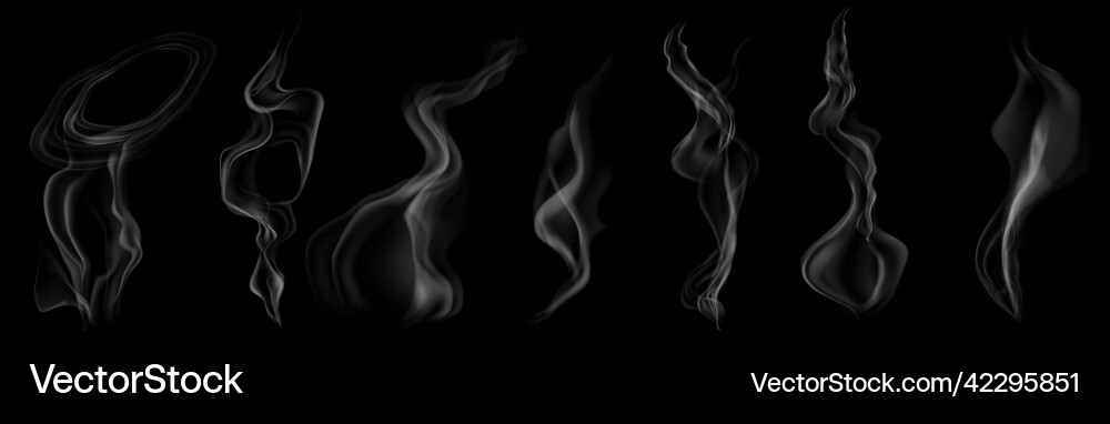 Smoke set Royalty Free Vector Image - VectorStock