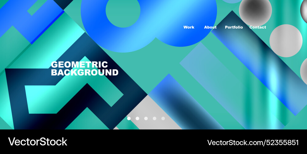 Various colorful geometric shapes abstract web Vector Image