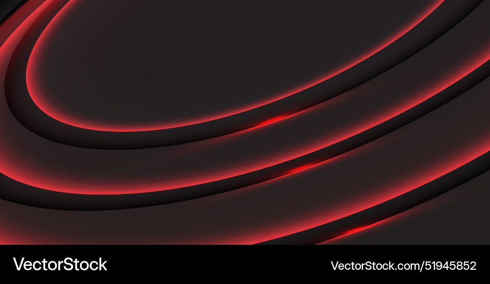 Abstract red curve on black design modern Vector Image
