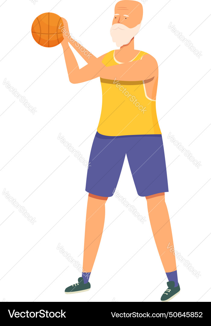 Catch basketball ball icon cartoon active Vector Image
