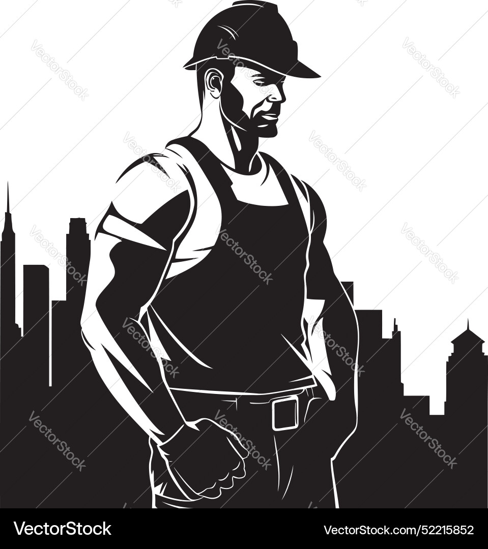 Constructive legacy black builder emblem Vector Image
