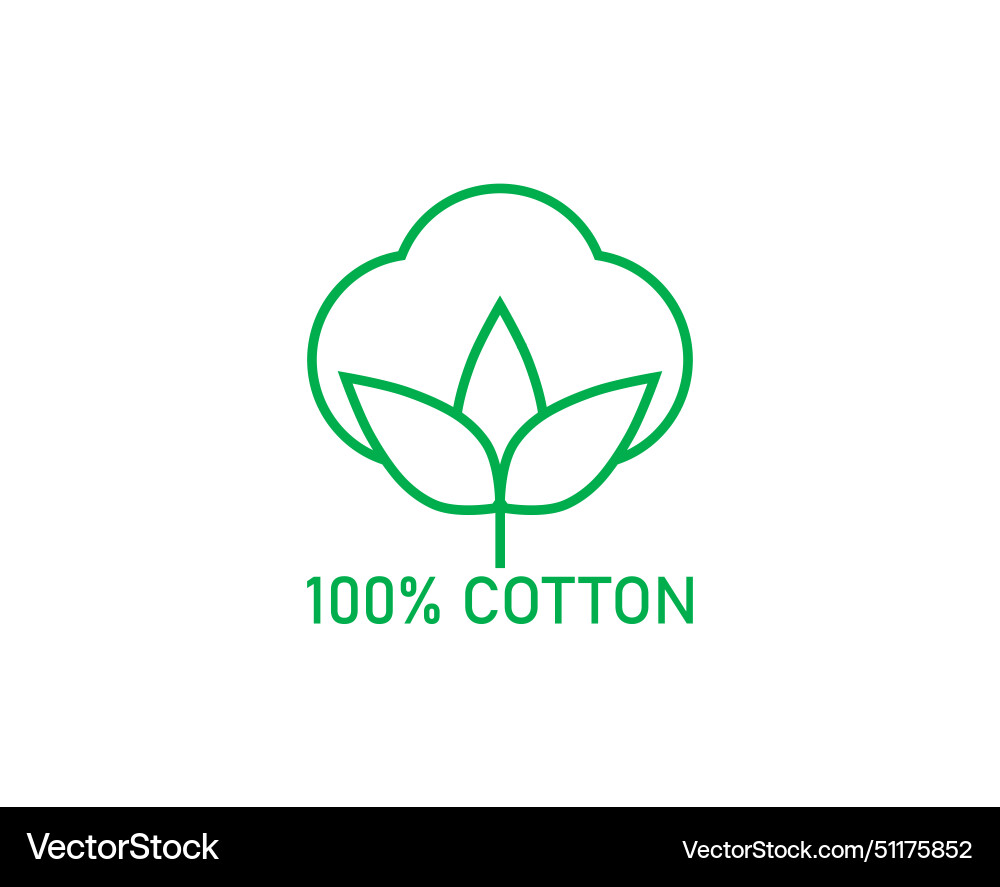 Cotton label material icon Royalty Free Vector Image
