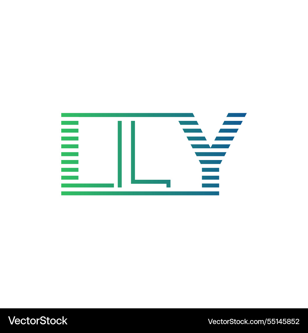 Modern lly logo design letter minimalist Vector Image
