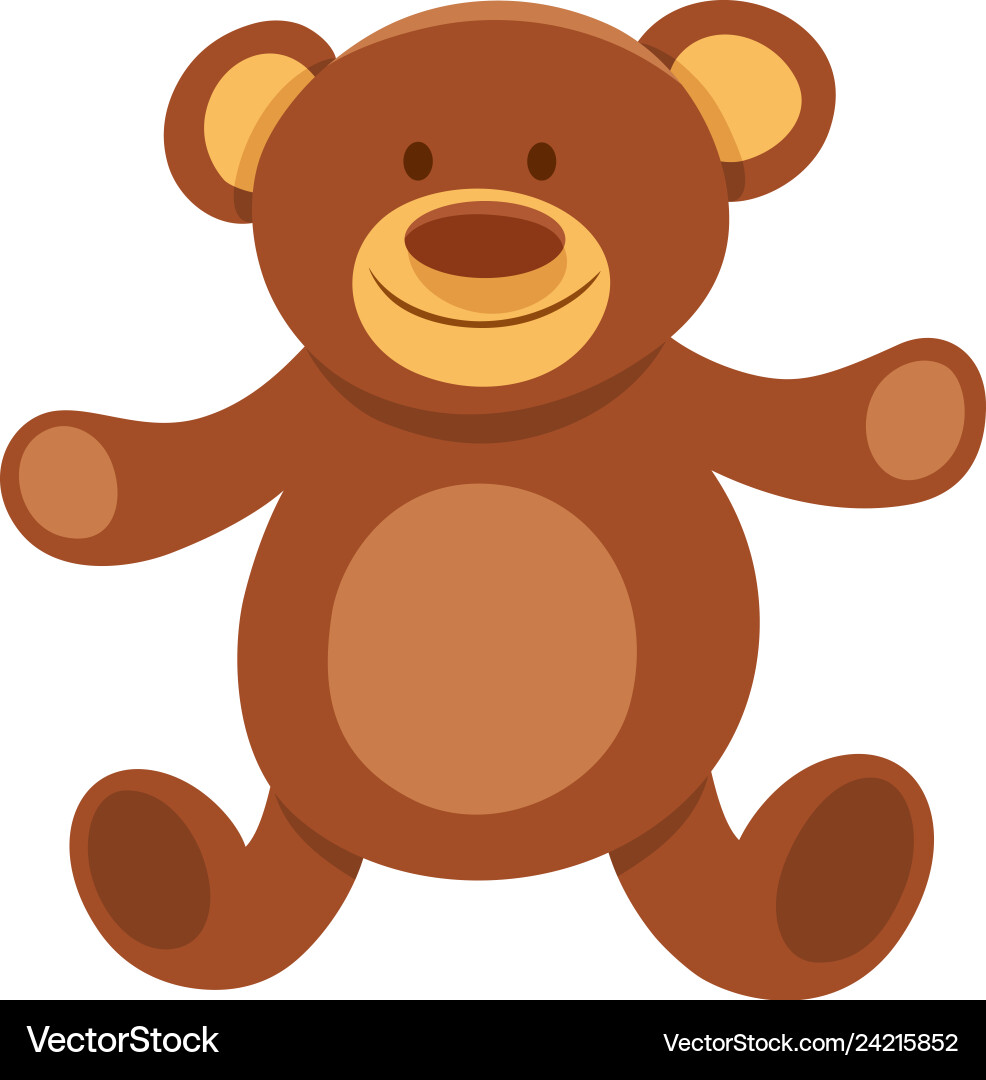 Plush teddy bear cartoon character Royalty Free Vector Image