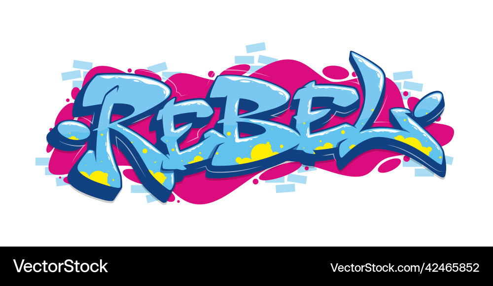 Rebel font in graffiti style Royalty Free Vector Image