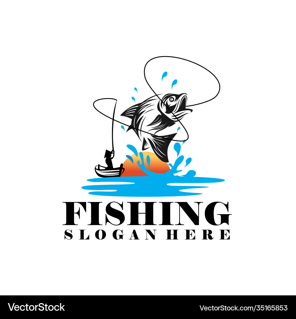 Bass fishing emblems and labels Royalty Free Vector Image