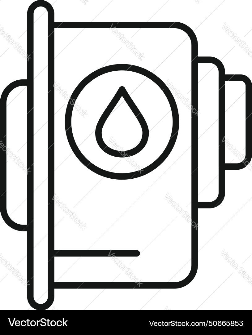 Black ink cartridge icon outline machine Vector Image