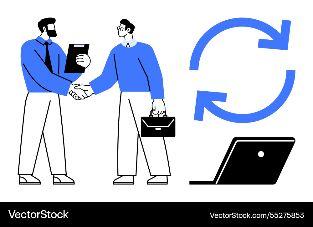 Business collaboration and digital transformation Vector Image