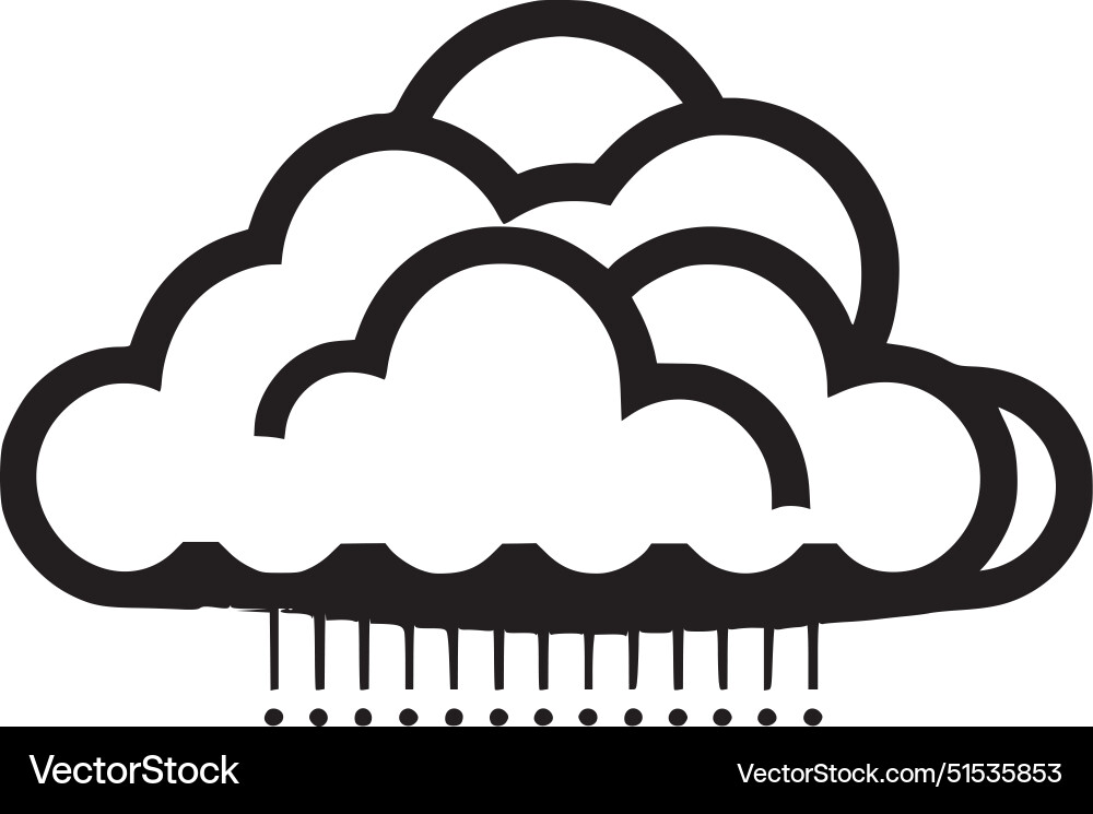 Cloud - minimalist and flat logo Royalty Free Vector Image