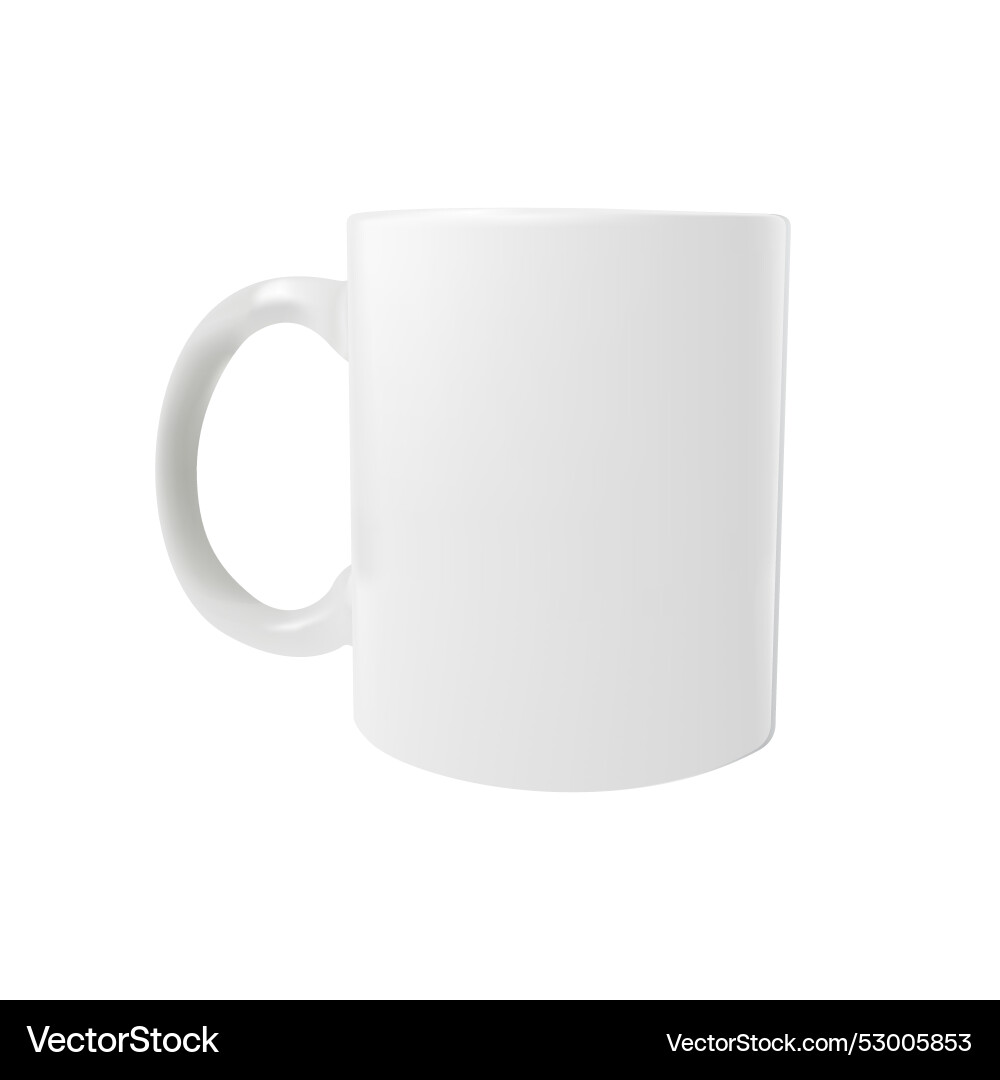 Cylindrical mug white without a pattern Royalty Free Vector