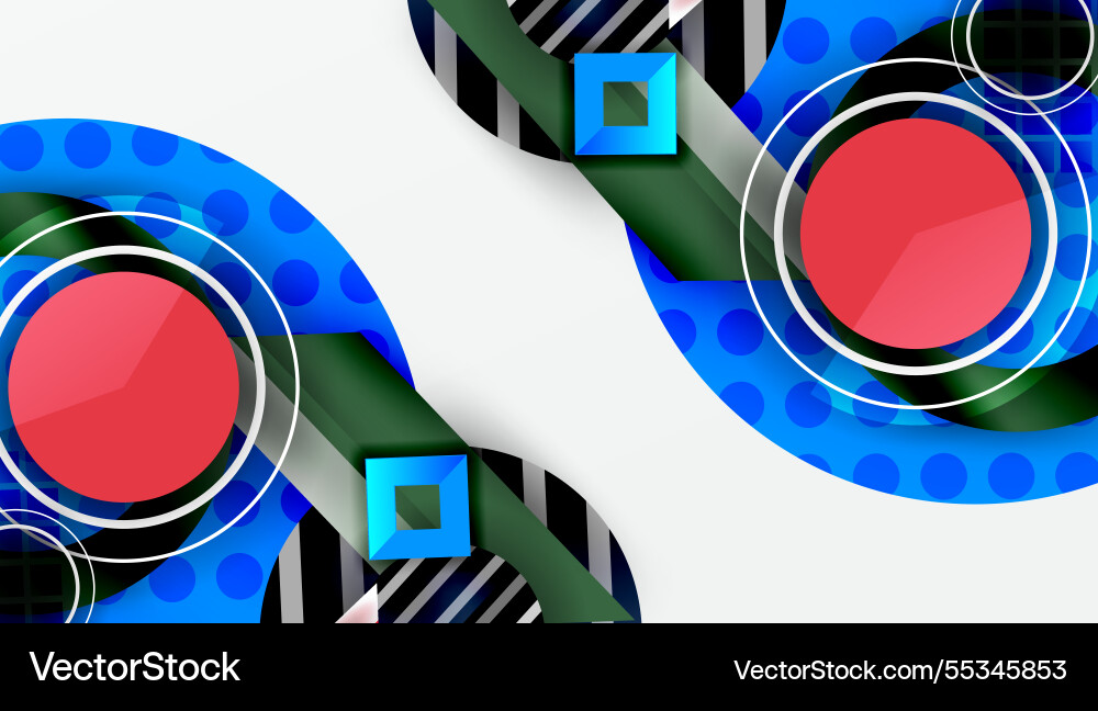 Dynamic complex geometric abstract background Vector Image