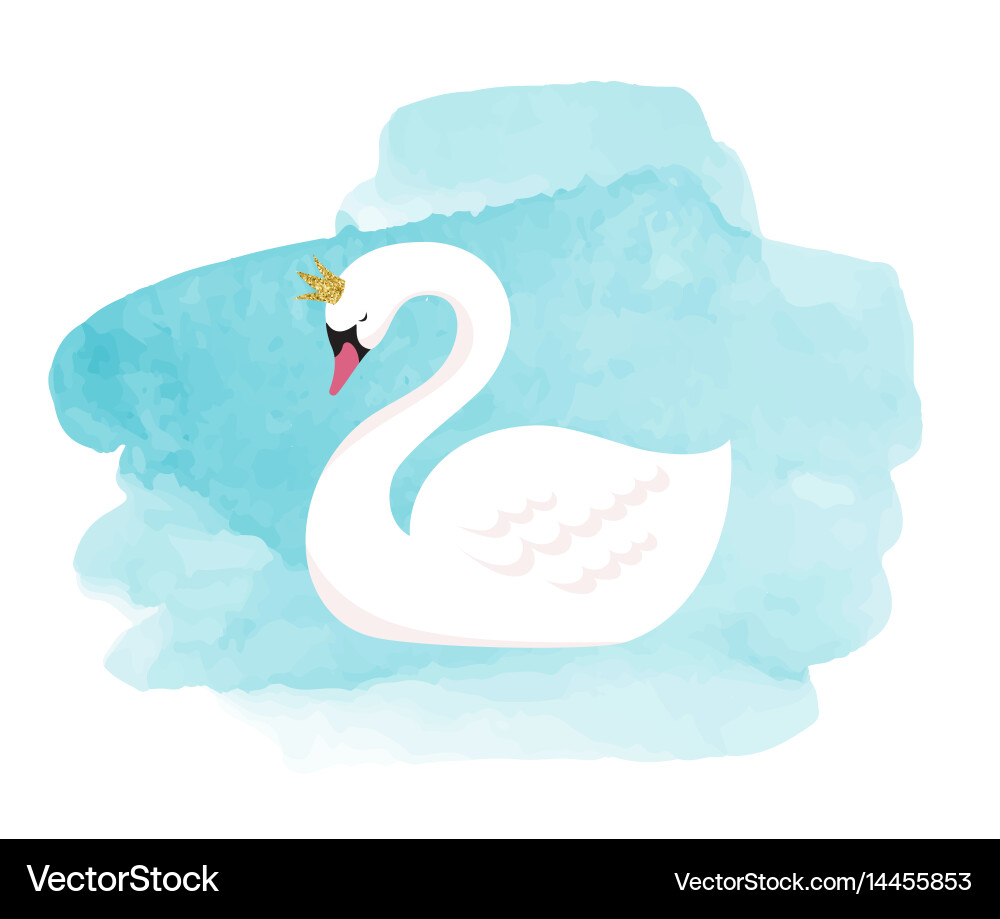 Elegant Swan Poster Royalty Free Vector Image - VectorStock