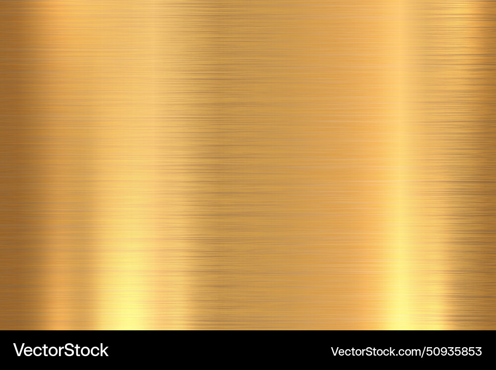Gold brushed steel metal texture Royalty Free Vector Image