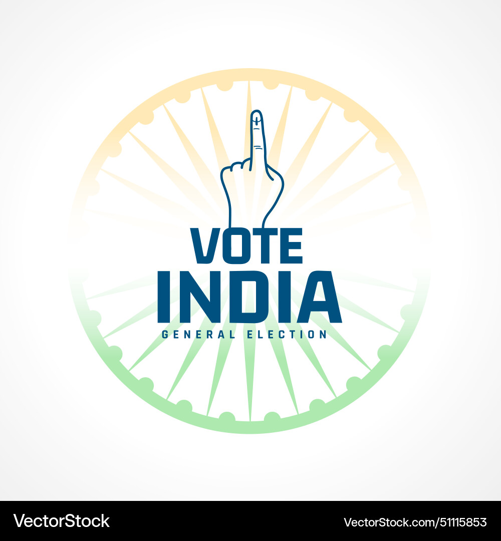 Indian general election voters background Vector Image