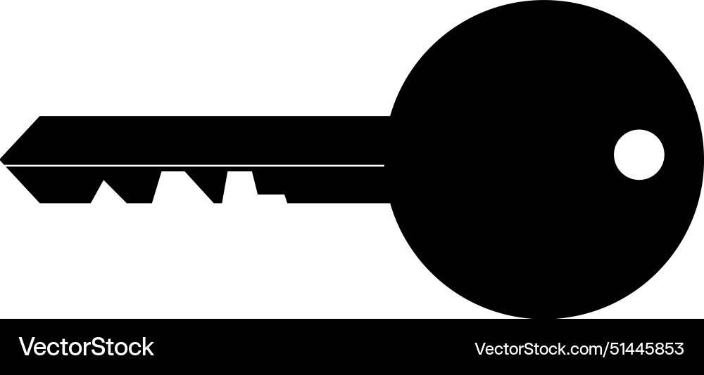 Key sign symbol lock Royalty Free Vector Image