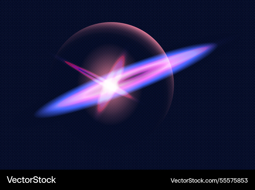 Neon light flare and glowing lens effect for video