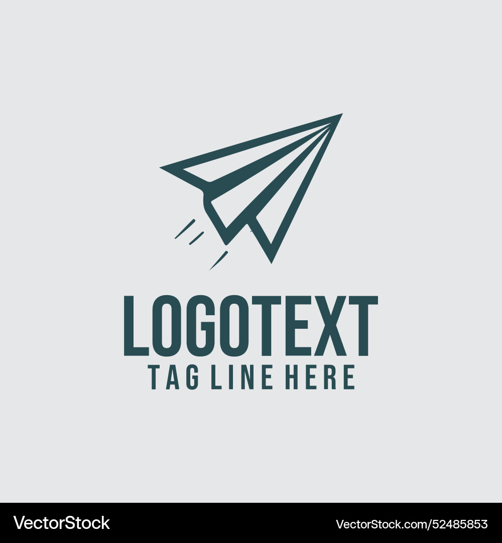 Paper plane logo Royalty Free Vector Image - VectorStock