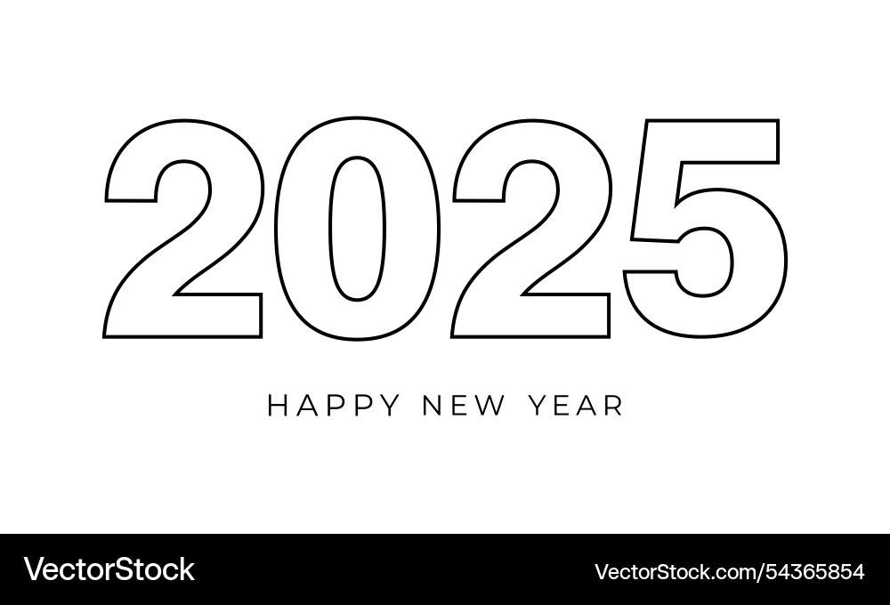 2025 number design template17 Royalty Free Vector Image
