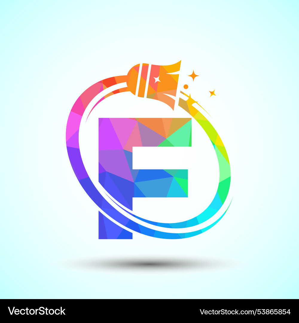 Letter f cleaning service logo design template – Royalty-Free Vector ...