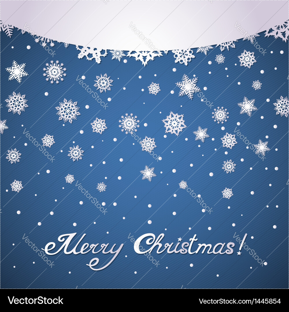 Paper Snowflake Christmas Card Royalty Free Vector Image