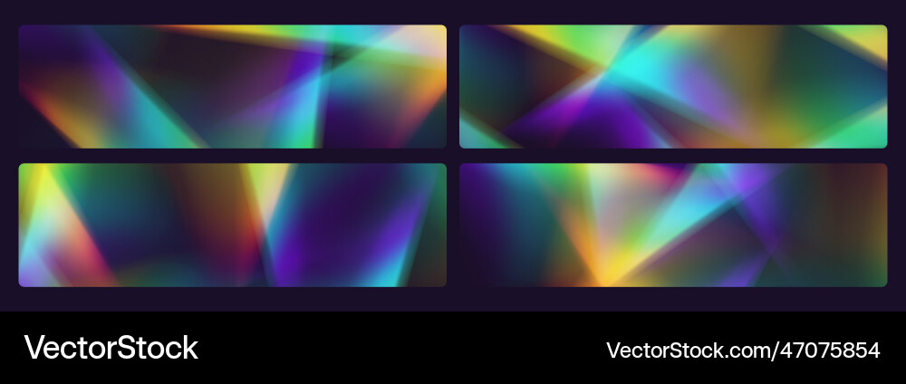 Rainbow refraction overlay prism light effect Vector Image