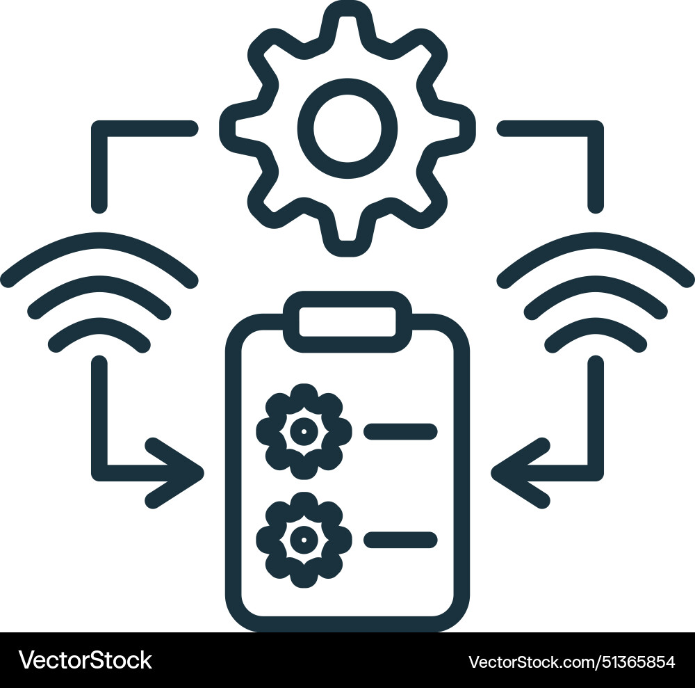 Remote project management icon monochrome simple Vector Image