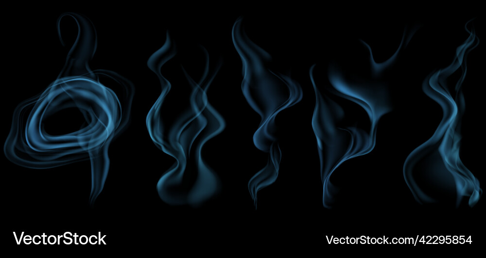 Smoke set Royalty Free Vector Image - VectorStock