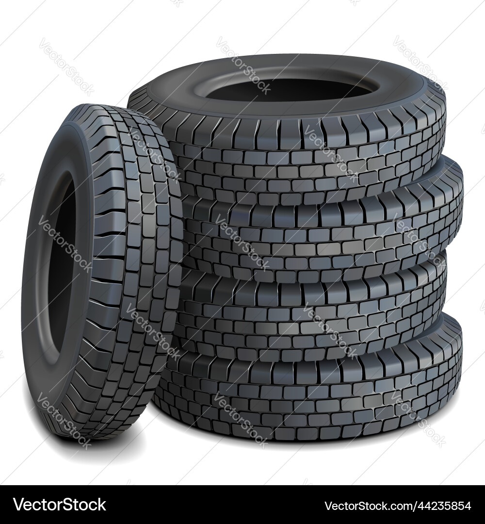 Truck tire kit Royalty Free Vector Image - VectorStock