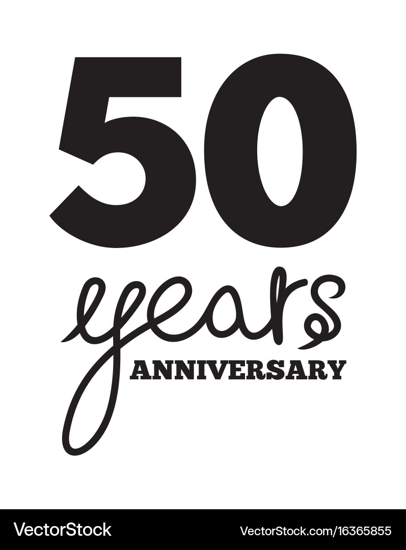 50 years anniversary Royalty Free Vector Image