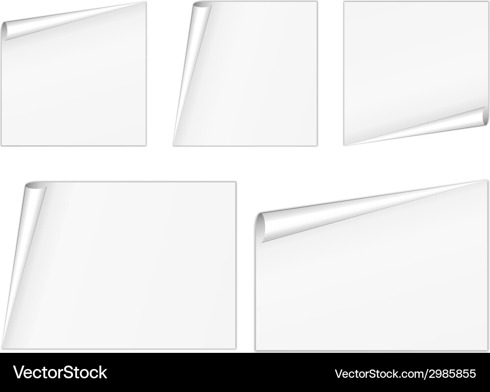 Blank white sheets Royalty Free Vector Image - VectorStock