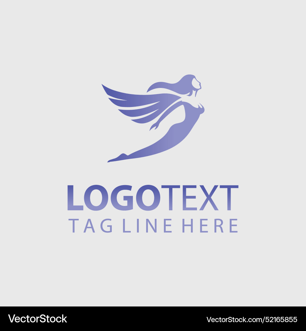 Flying women logo Royalty Free Vector Image - VectorStock
