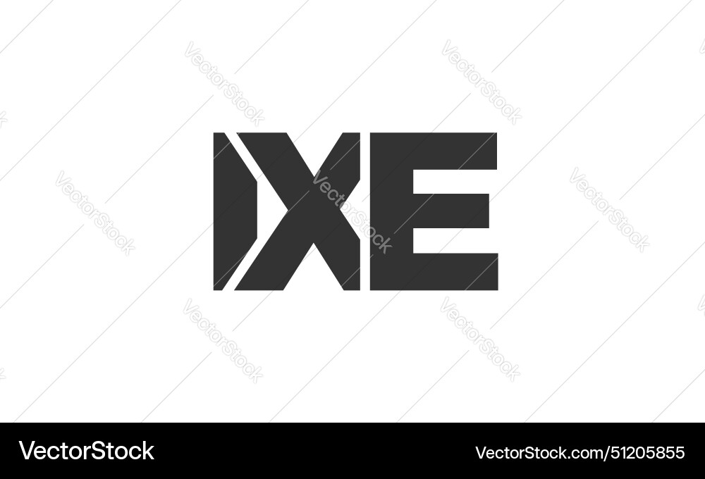 Ixe logo design template with strong and modern Vector Image