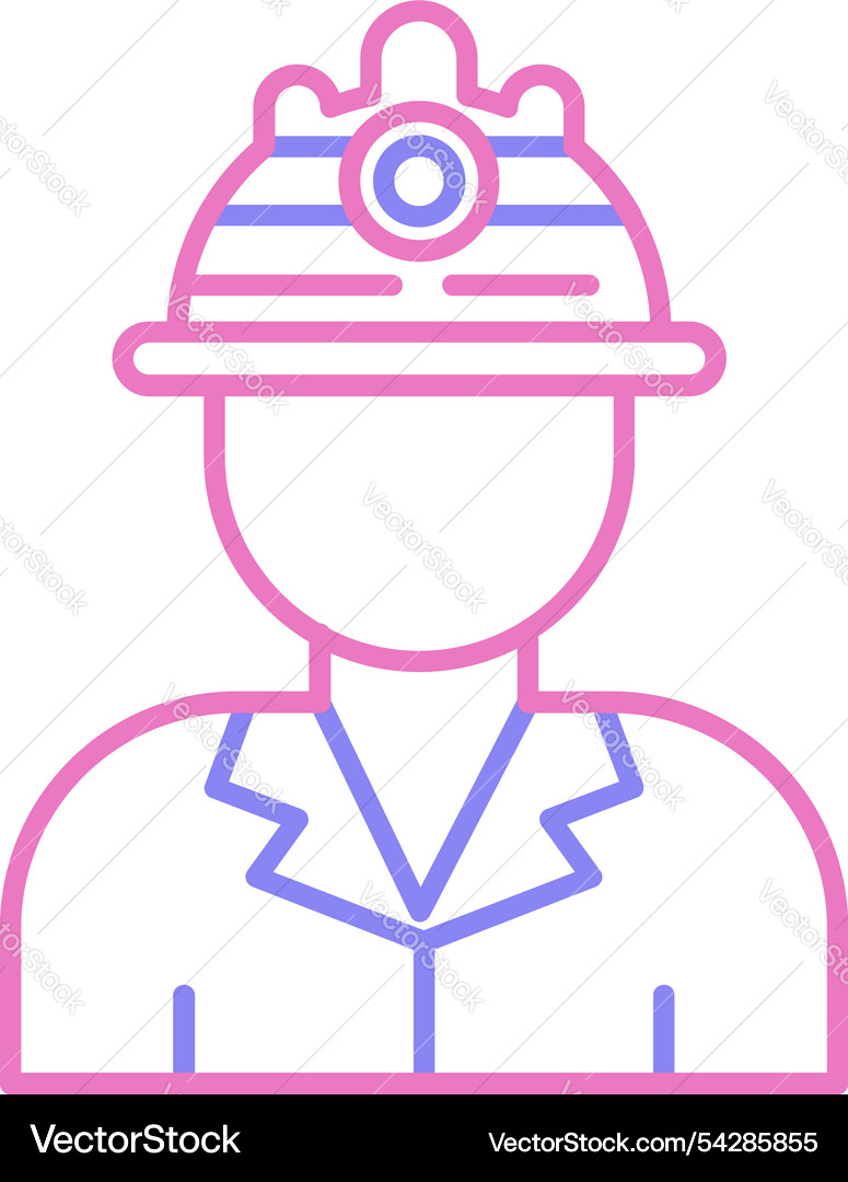 Labor line two colour icon Royalty Free Vector Image