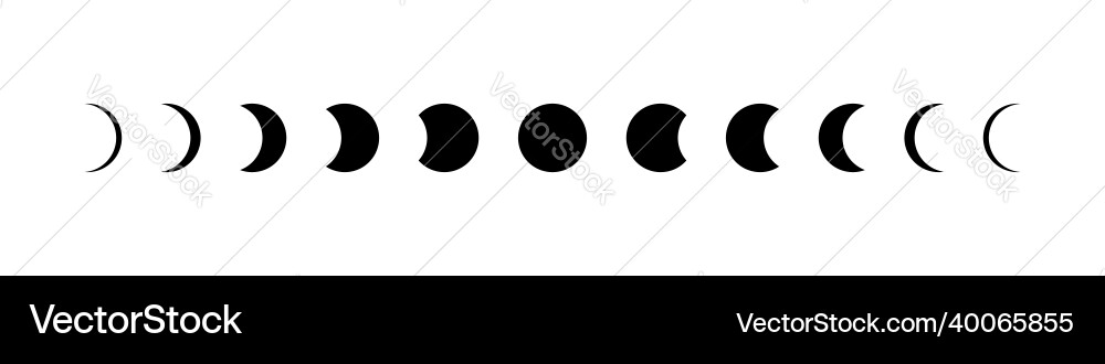 Moon phase icon of lunar cycle stage Royalty Free Vector
