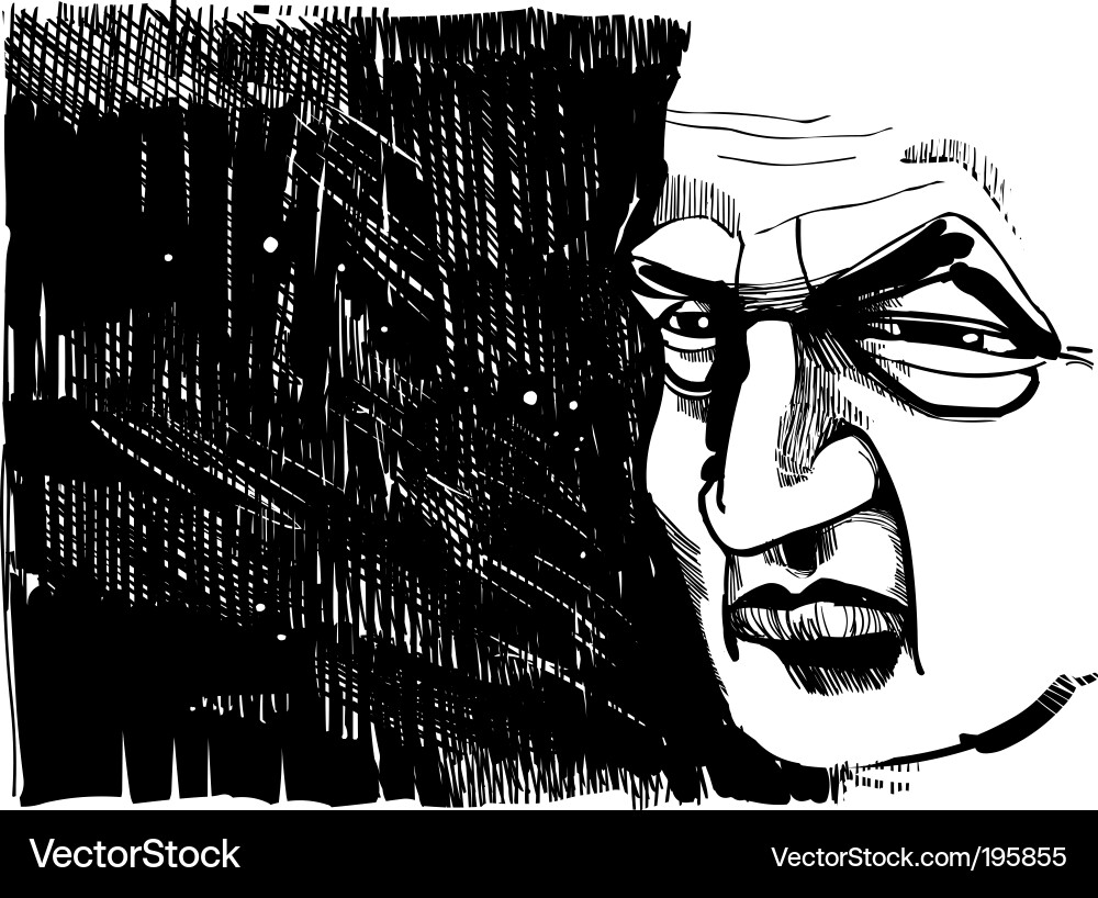 Old man portrait Royalty Free Vector Image - VectorStock