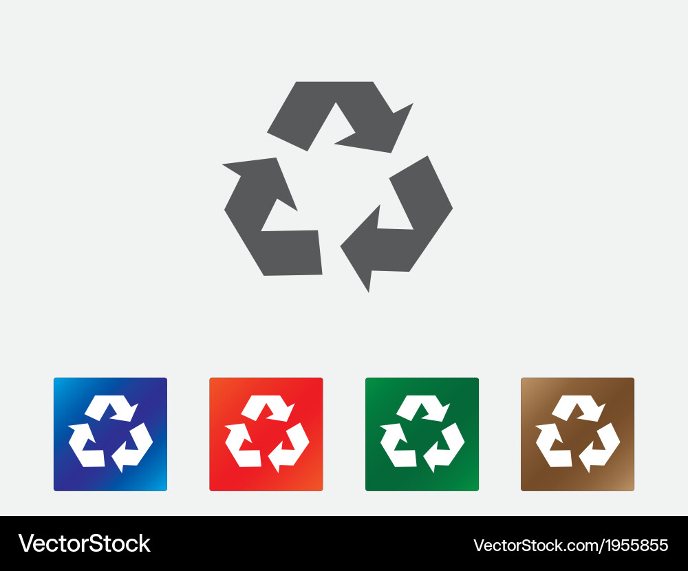 Recycle icons Royalty Free Vector Image - VectorStock
