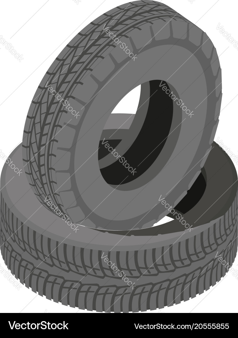 Tire icon isometric style Royalty Free Vector Image