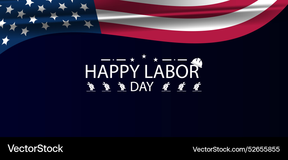 Unwinding and relaxing on labor day celebrating Vector Image