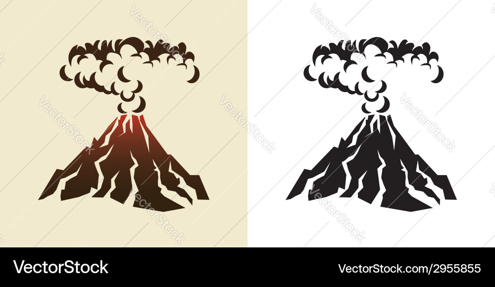 Volcano Royalty Free Vector Image - VectorStock