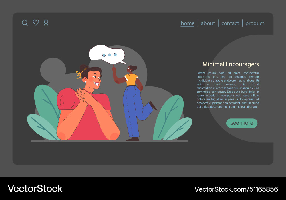 Active listening skill web banner or landing page Vector Image
