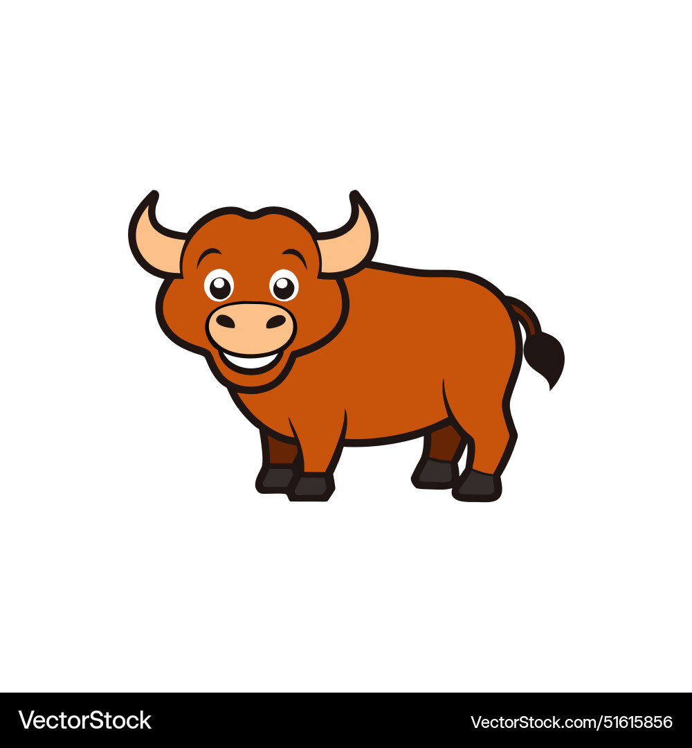 Bison smiles icon Royalty Free Vector Image - VectorStock