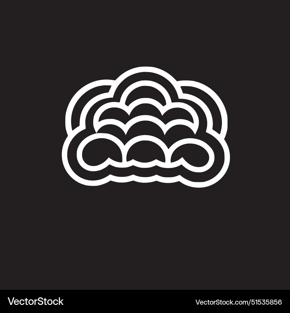 Cloud - minimalist and flat logo Royalty Free Vector Image