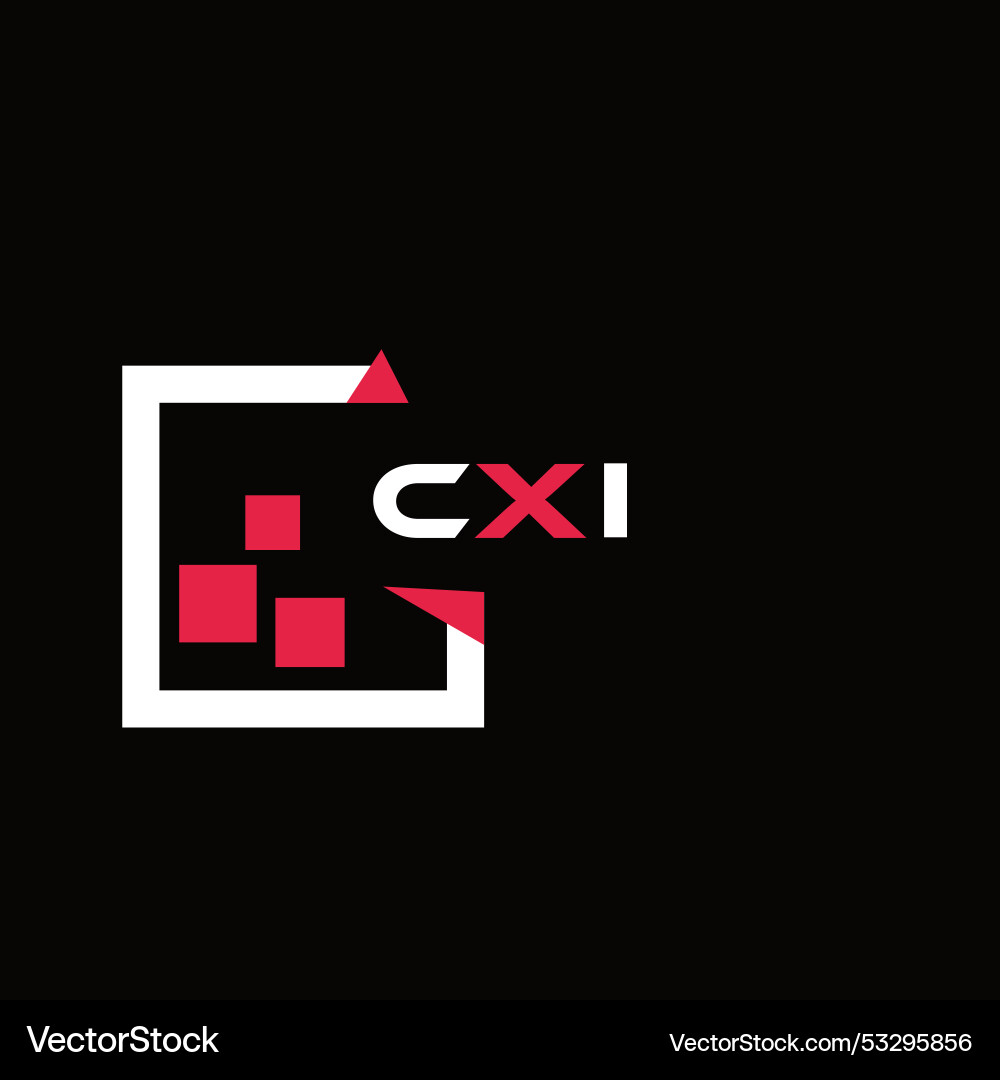 Cxi creative minimalist letter logo unique Vector Image