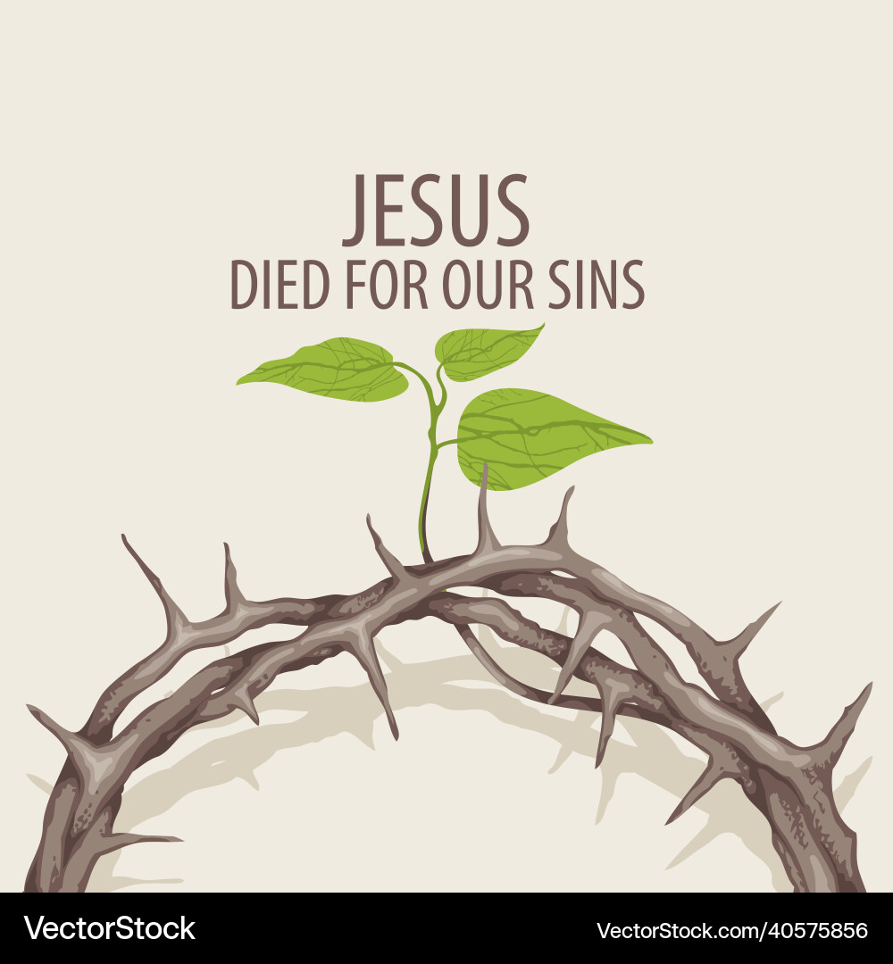 Easter Crown of Thorns Banner Royalty Free Vector Image