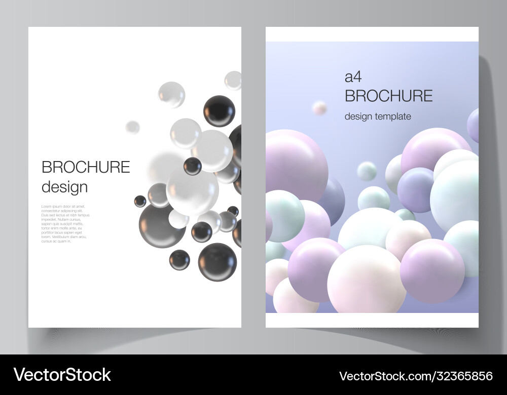 Layout a4 Cover Mockups Vorlagen Lizenzfreies Vektorbild
