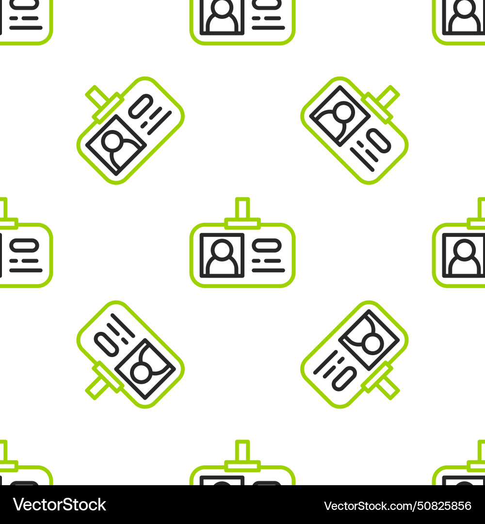 Line identification badge icon isolated seamless Vector Image