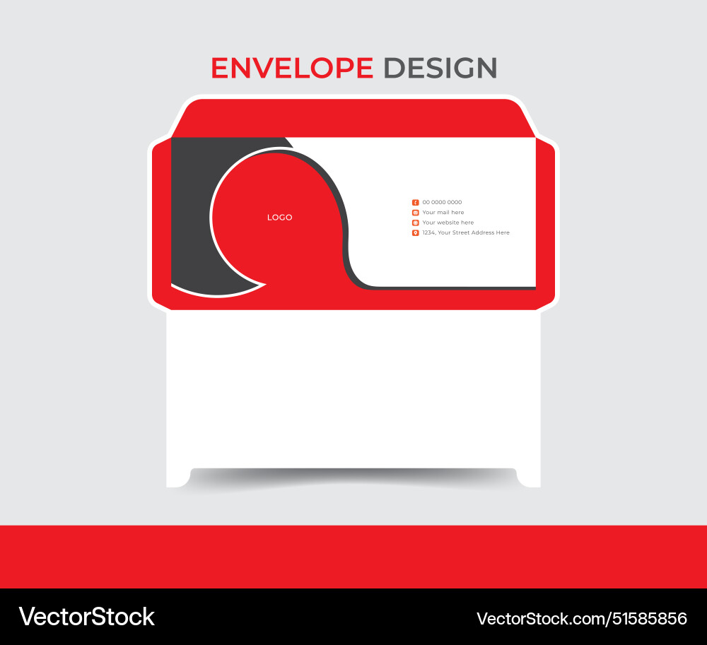 Modern and corporate envelope layout design Vector Image