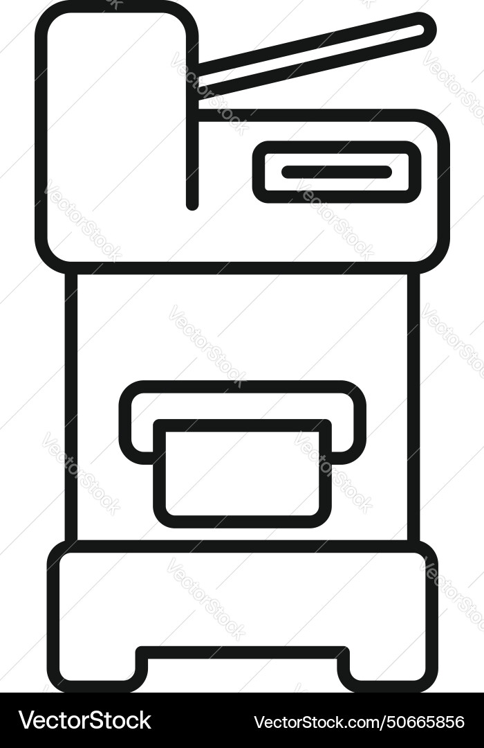 Scanner printer icon outline eco ecology Vector Image
